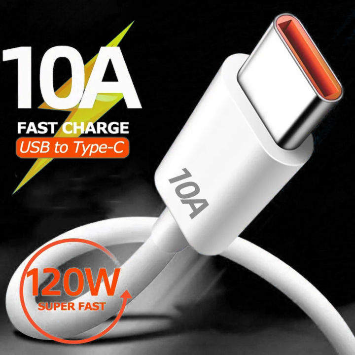 120W 10A Super Fast Charging Type C Cable for P30 Mobile Phone USB C ...