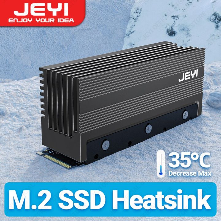 JEYI M.2 2280 SSD Heatsink, NVMe NGFF Heavy Duty Full Aluminum ...