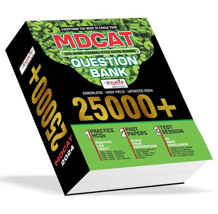 Grip MDCAT Book 18000+ MCQ,s Latest Edition 2024 PMDC / PMC ETEA UHS ...