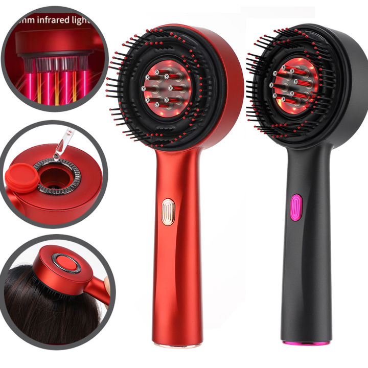 Deep Kneading Masssage Comb, Red Light Therapy Scalp Massager, Hair ...
