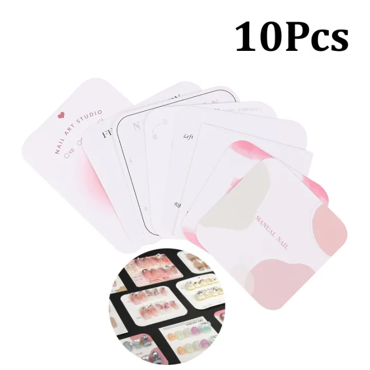 10PCS Press-On Nail Display Handmade False Nail Design Swatch Show Card ...
