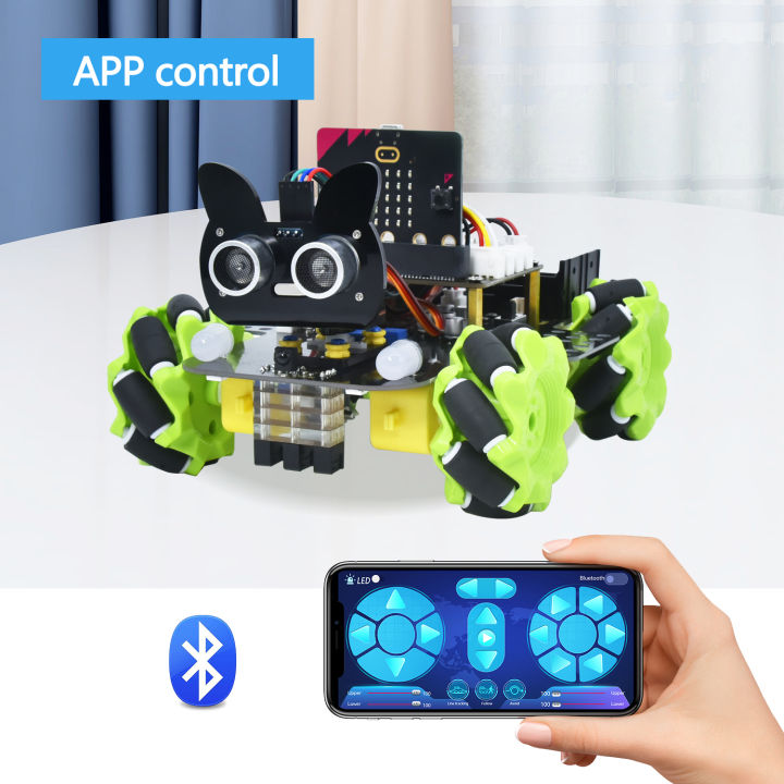 Keyestudio Micro bit 4WD Mecanum With Board Robot Car V2.0 With Python Language Programming ...