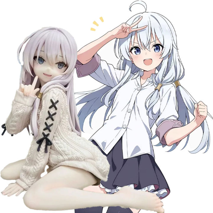 The Journey of Elaina Anime Figures GK Model Elaina Sweater Doll Action ...