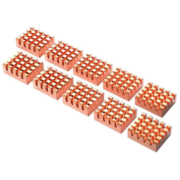 10PCS Pure Copper Chipset Heatsink Radiator Cooling Fin with Thermal ...