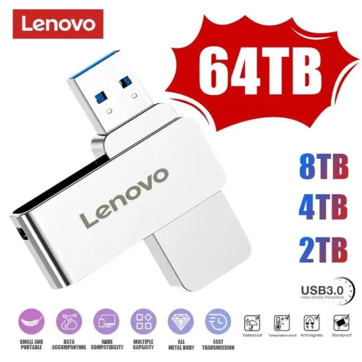 Original Lenovo USB Flash Drive 64TB USB 3.0 Interface Real Capacity ...