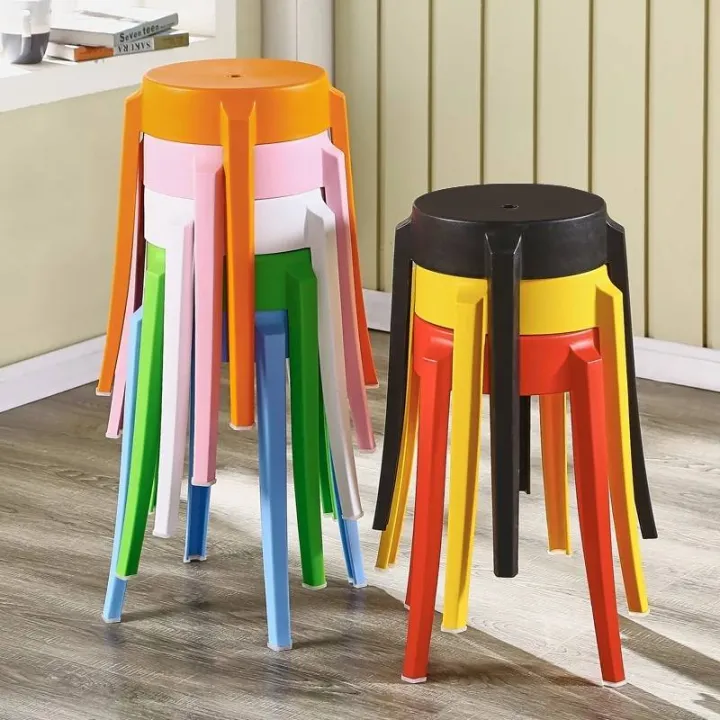 Plastic round chair sitting chair modern style Nordic color optional ...
