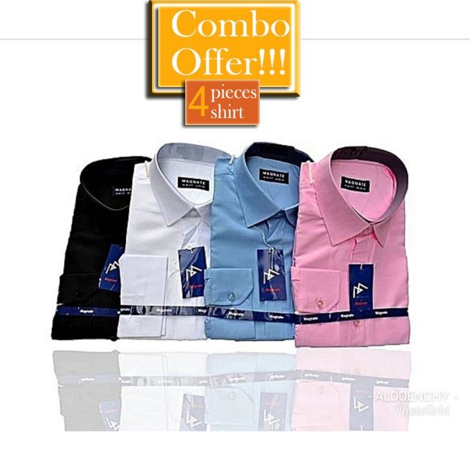 Pack Of 4 Combo Pack Full Sleeve Formal Shirt | Daraz.com.bd