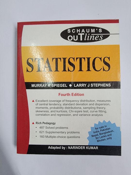 SCHAUM'S outlines STATISTICS | Daraz.com.bd