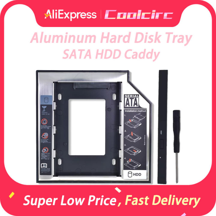 COOLCIRC Full Aluminum Hard Disk Tray Universal 9.5mm HDD Caddy Case ...