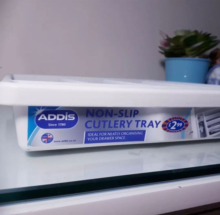 Addis Uk import High Quality Non Slip Cutlery Tray with silicon Lining ...