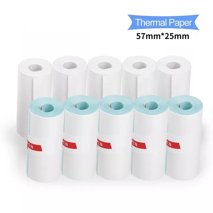 5/10/20Rolls 57*25mm Thermal Paper White Children Camera Instant Print ...