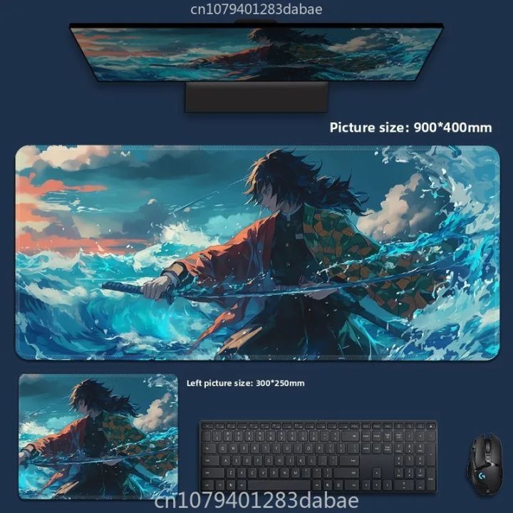 Leather Mouse Mat Oversized Demon Slayer Japanese Cartoon Anime Boys ...