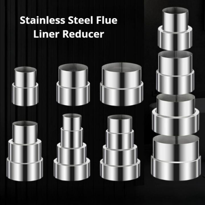 1pc Stainless Steel Stove Pipe Extension Reduction Connector Flue Pipe ...