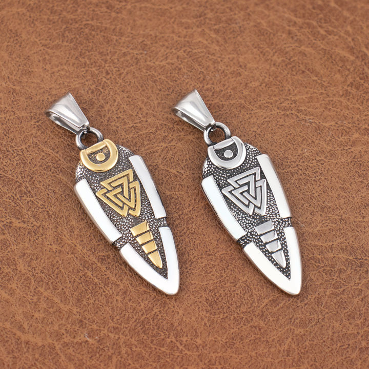 Vintage Style Norse Odin Spear Pendant Trendy Stainless Steel Gungnir ...