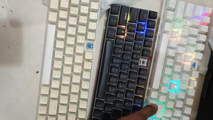 Tezarre TK63 Pro Wireless Keyboard Bluetooth/2.4G/USB Wired 60% ...