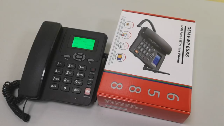 GSM Fixed Wireless Phone – Dual SIM Desktop Landline with FM Radio ...