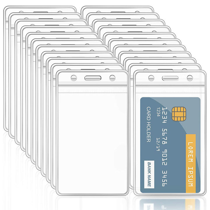 10 pcs/pack Ultra Transparent PVC Waterproof office business Badges ...