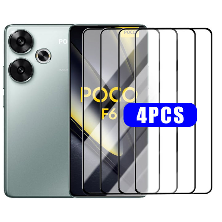 4PCS Tempered Glass For Xiaomi Poco X7 X6 M6 Pro Full Cover Screen ...