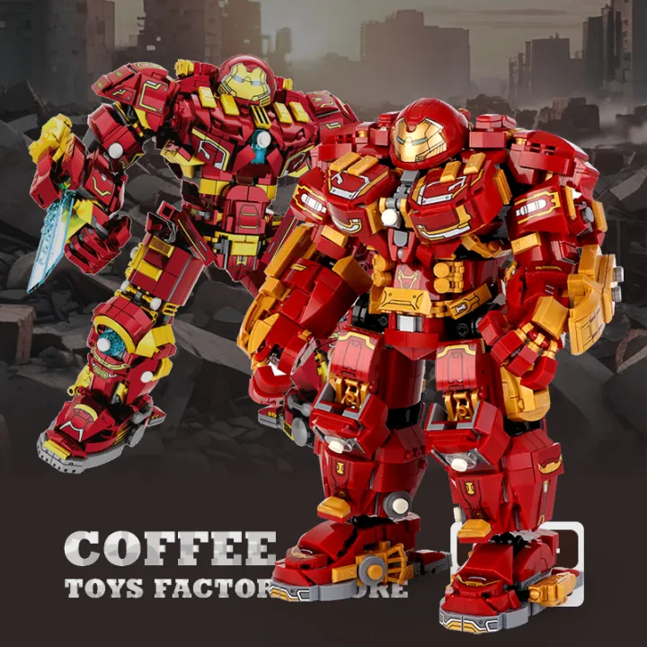 Superheroes Mecha DIY Building Blocks Movie Mech Hero 3D Model Armor ...