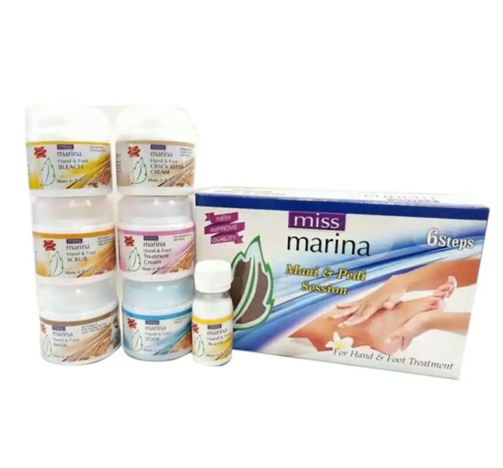 6 Steps Complete Whitening Kit Best Quality Full Hand and Foot Miss Marina Mani And Pedi Session ...