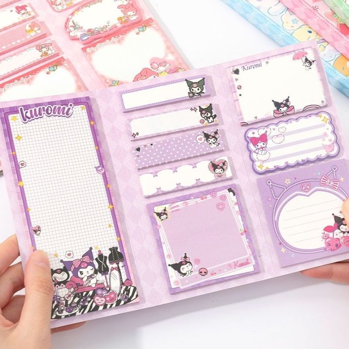 Kawaii Cartoon Kuromi Paste Sticky Note Cute My Melody Cinnamoroll ...