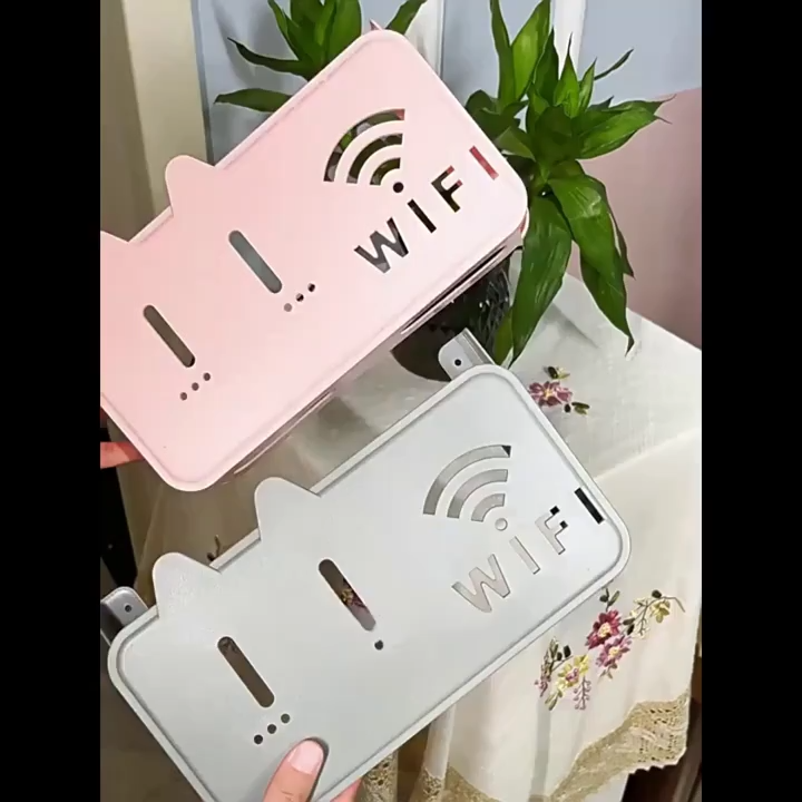 Wall Mounted WiFi Router Shelf Box – ABS Plastic Wireless Router Holder ...