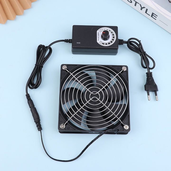 NEW 2700RPM Fan Cooling With Controller + 2 Metal Mesh Covers 12V BTC ...