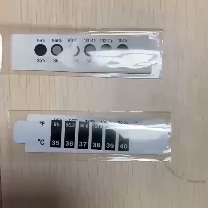 LCD Thermometer Strip ABS Reusable Flexible Head Fever Forehead ...