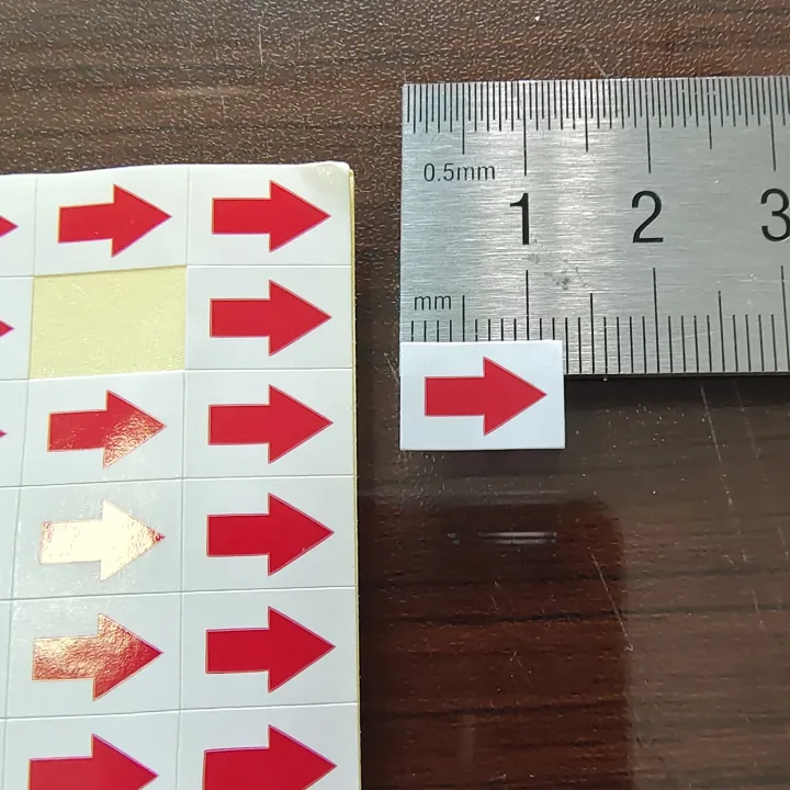 1000pcs 12x9mm Red Arrow Paper Label Sticker for Direction Indication ...