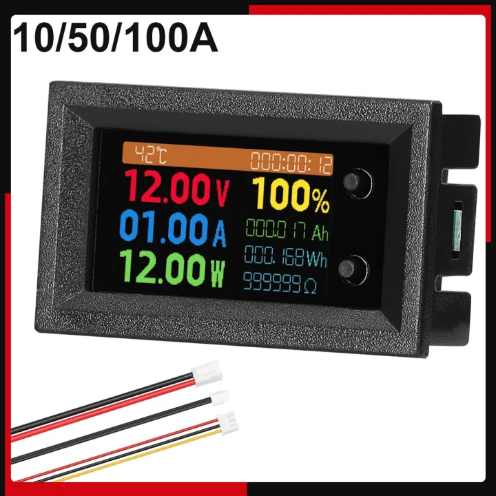 DC 4-30V Voltmeter Ammeter Power Energy Meter LED Digital DC Wattmeter ...