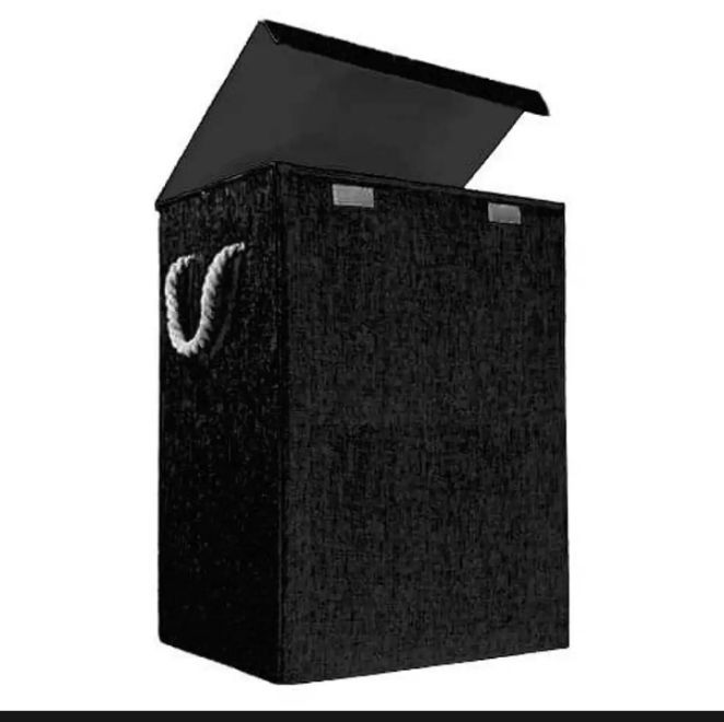 New style Fabric laundry basket Hamper with lid & Handle Ideal for ...