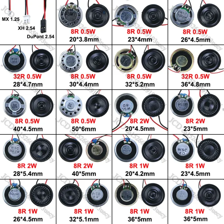 2x 8 32 Ohms 8R 32R 0.5W 1W 2W Diameter 20 23 26 28 30 32 36 40 50 MM ...