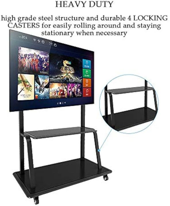 PORTABLE TV STAND BRACKET TL1800 SUPPORT 40 -100 TV MOBILE BRACKET WITH ...