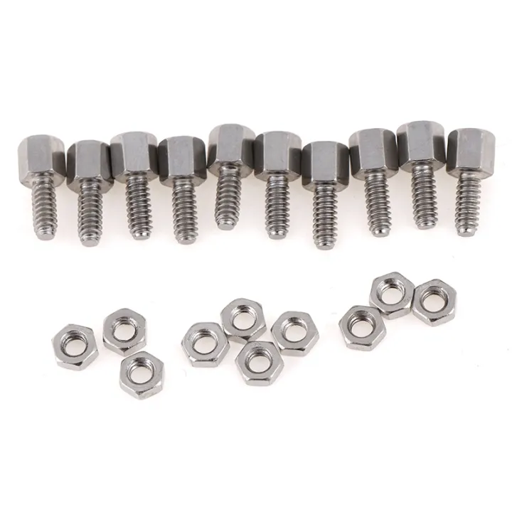 10 Sets 5+7mm Header Plate Bracket Stud Bolt & Nut Nuts Screw D-Sub VGA ...
