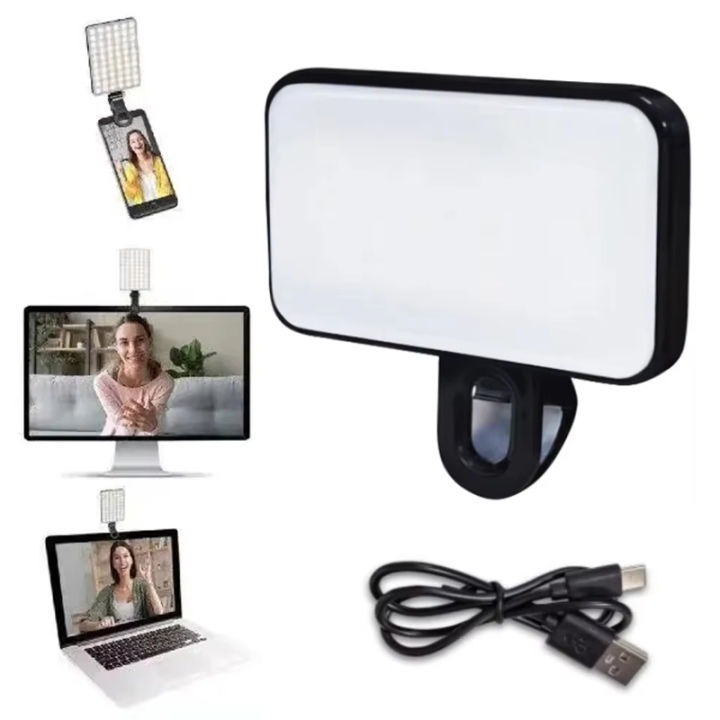 Mini Selfie Fill Light Rechargeable 3 Modes Adjustable Brightness ...