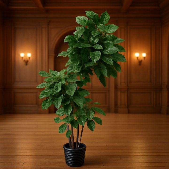 10ft Large Artificial Green Plant with Pot – Tall Indoor Decorative ...