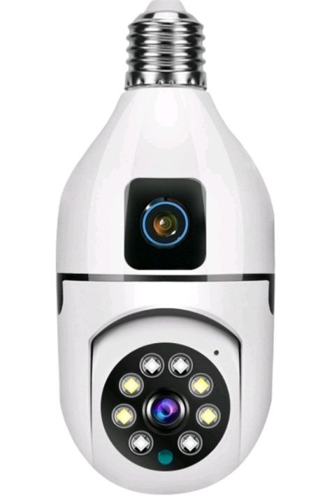 BULB CAMERA DUAL LENS IP WIFI CAMERA OUTDOOR (APP-X-IOT) | Daraz.pk