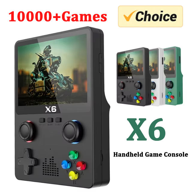 X6 Game Console Retro Video Game Console 3.5/4'' IPS Screen Portable ...
