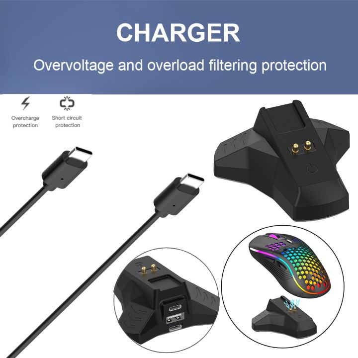 Wireless Mouse Charger Mouse Charging Dock Station for Razer DeathAdder ...