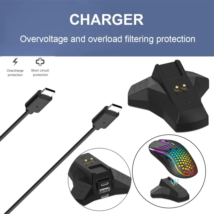 Wireless Mouse Charger Mouse Charging Dock Station for Razer DeathAdder ...