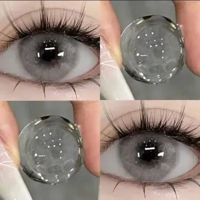 Eye contact lense eye care lense party wear lense in dark grey shade ...