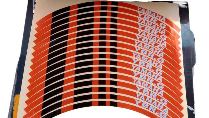 bike rim sticker yamaha orange special addition bike rim sticker | Daraz.pk