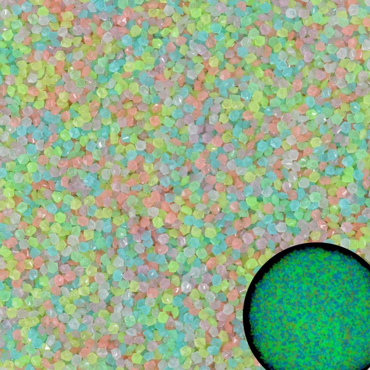 1000Pcs Luminous Sand Glow In The Dark Pebbles Stone Home Garden Yard ...