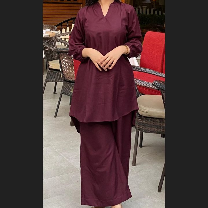2 Piece Western Coord Set Modest Wear Stylish Ready To Wear | Daraz.pk