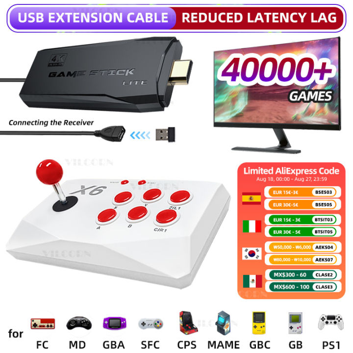 VILCORN M8 Game Stick 4K Arcade Video Game Console for MAME PS1 9 ...