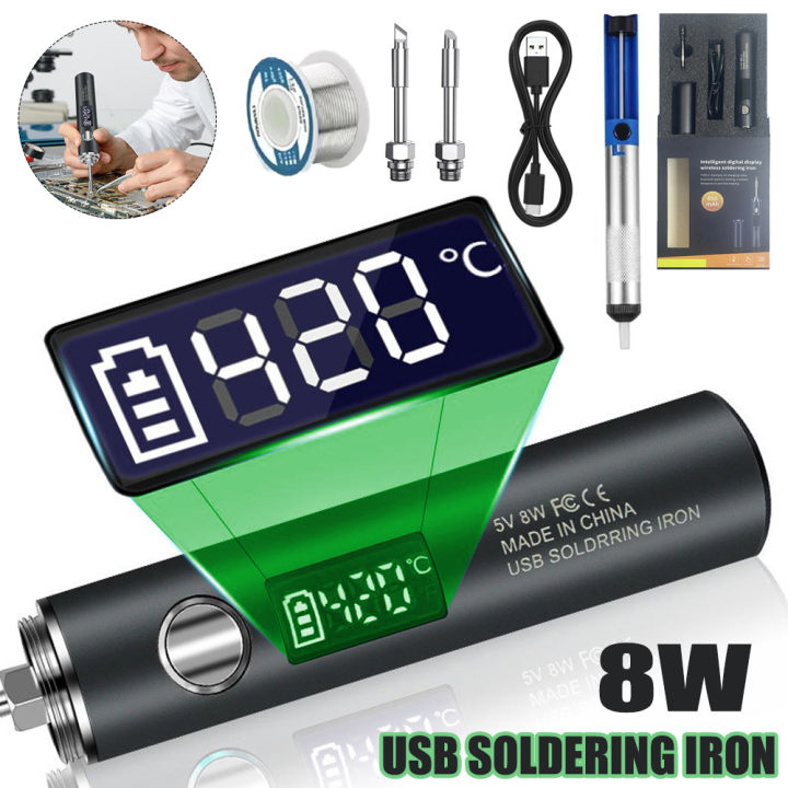 8W USB Wireless Soldering Pen Lithium Battery Soldering Iron 5V ...