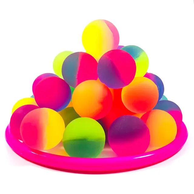 4/6/12/25/ Pcs Children Colored for Boy /Girl Bouncing Ball Rubber Kids ...