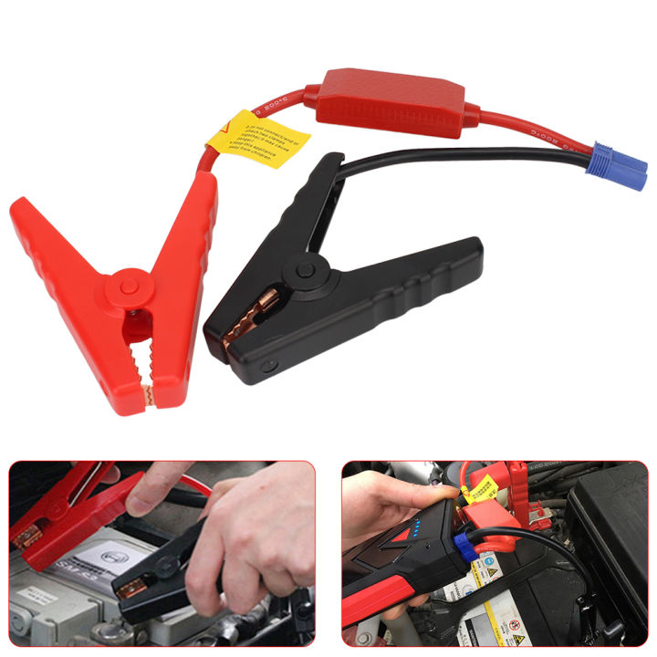 12V Jump Starter Alligator Clip For Car Trucks Emergency Battery Jump Cable Clamps With EC5 Plug ...