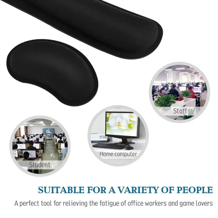 Mousepad Ergonomic Keyboard Mouse Wrist Rest Office Typing Protection ...