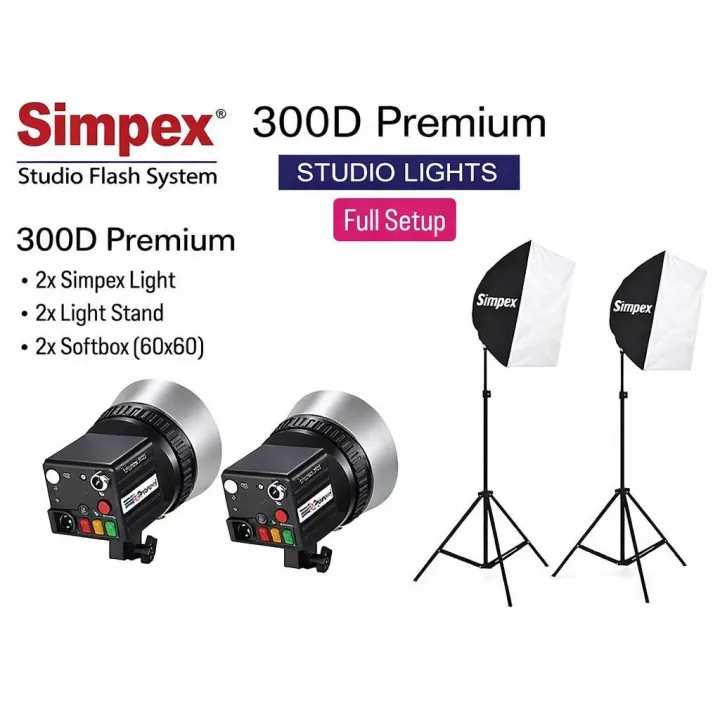 Simpex Pro 300D Premium Full Set Photo Studio Flash Light | Daraz.com.np